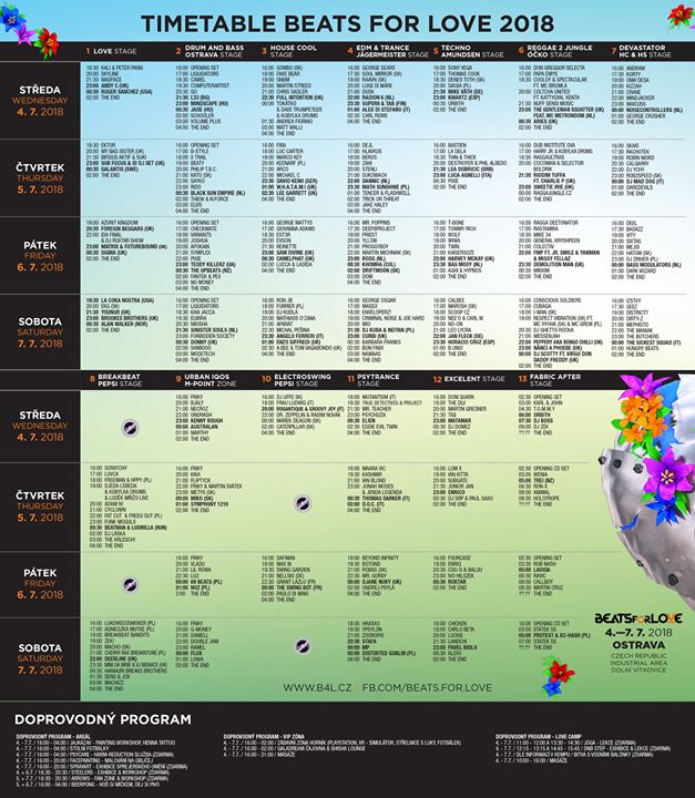 Finální timetable pro Beats for Love 201... - Serwis Informacji Społecznościowej - bsy.pl